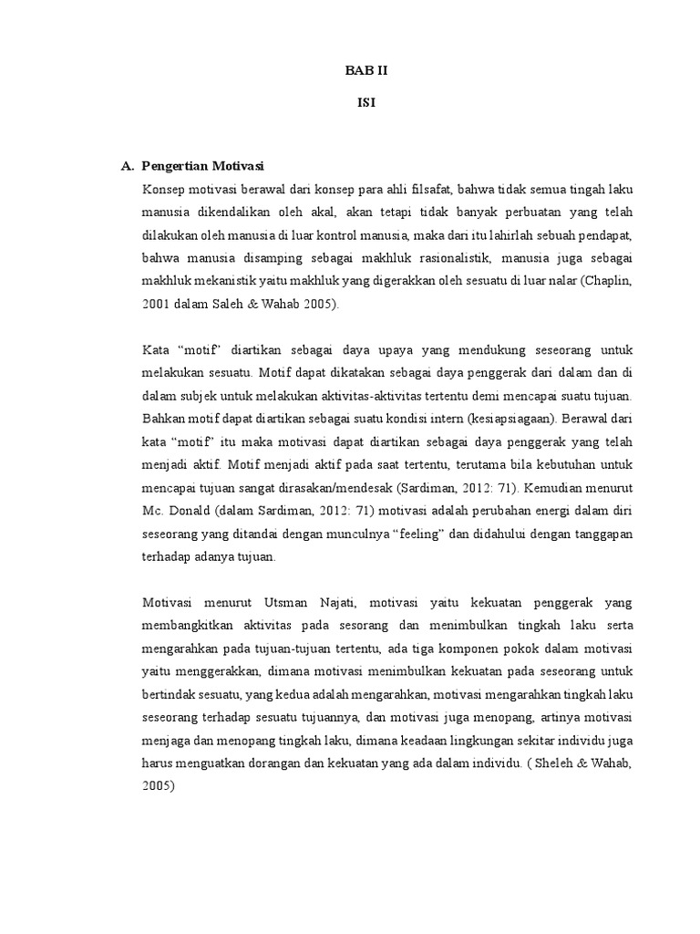 Bab 2 Motivasi | PDF | Sains & Matematika