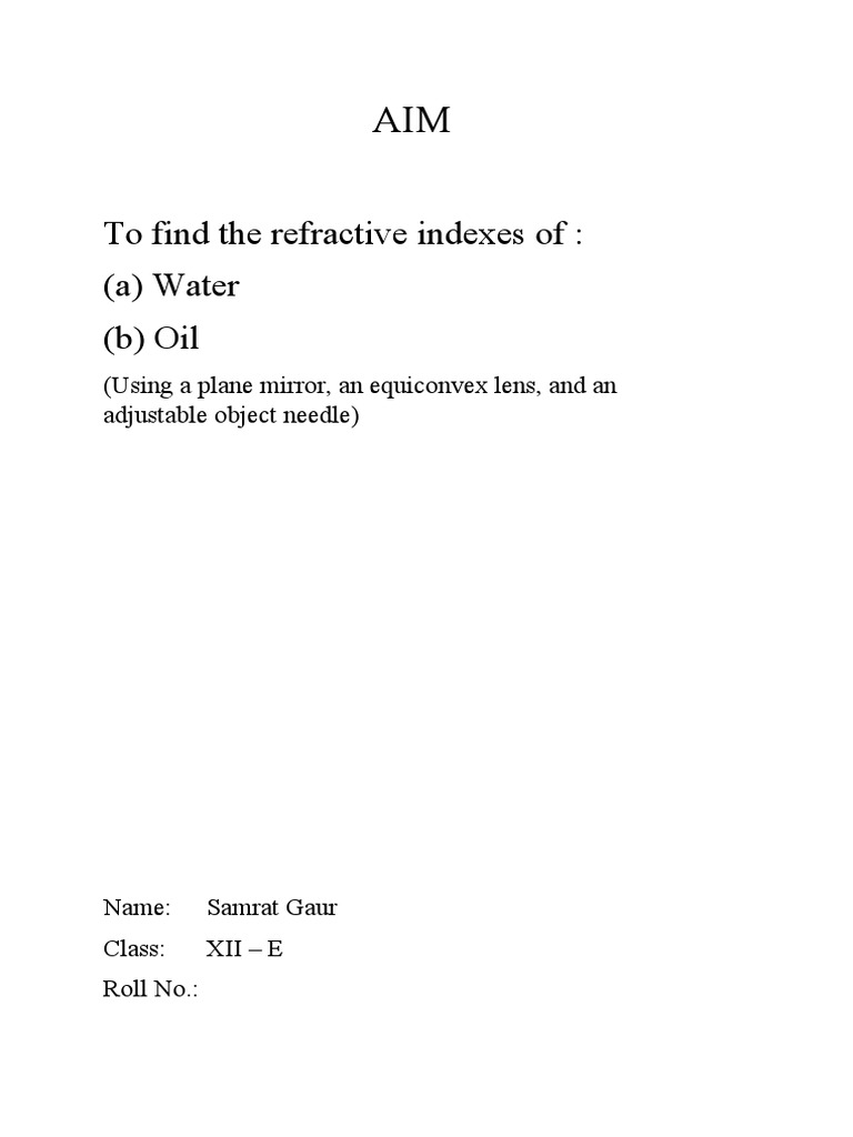 Samrat Physics | PDF | Refractive Index | Refraction