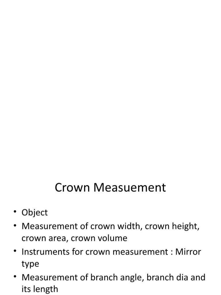 Crown Measurements | PDF | Area | Length