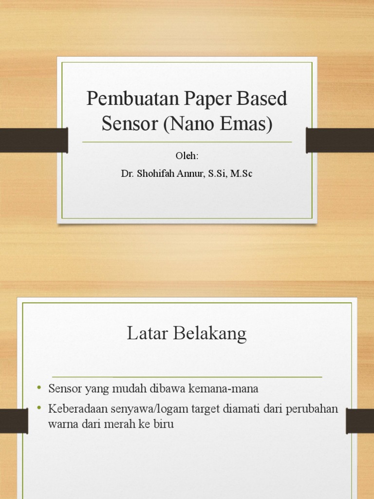 Pertemuan 12-Paper Based Sensor | PDF