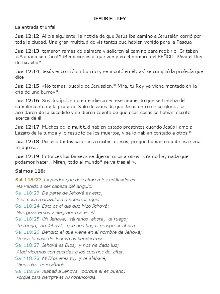 Jesus El Rey-Juan-12-12-19-01-Agosto | PDF | Jesús