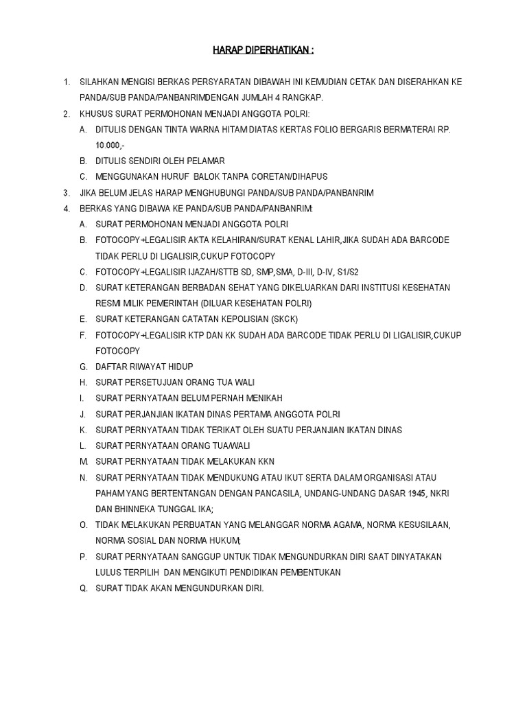 Harap Diperhatikan | PDF