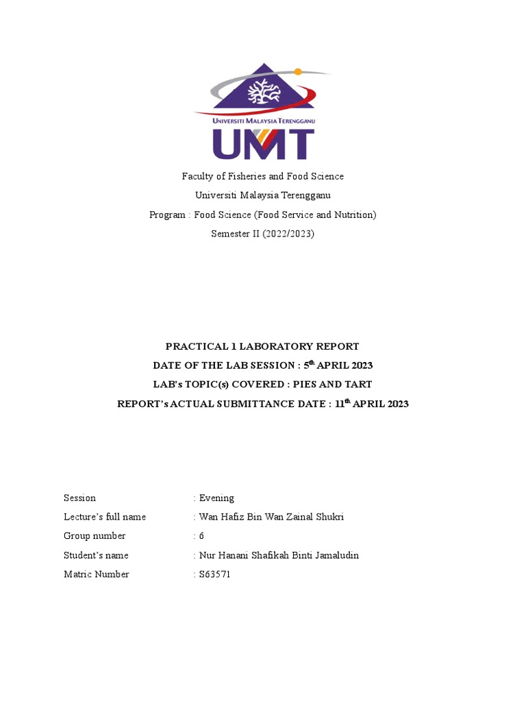 Lab Report Kitchen 2 | PDF | Custard | Desserts