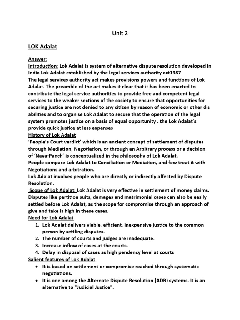 Unit 2 | PDF | Alternative Dispute Resolution | Judge
