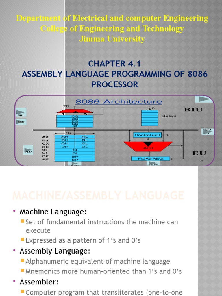 Chapter 4.1 Introduction To Assembly Language | PDF | Assembly Language ...