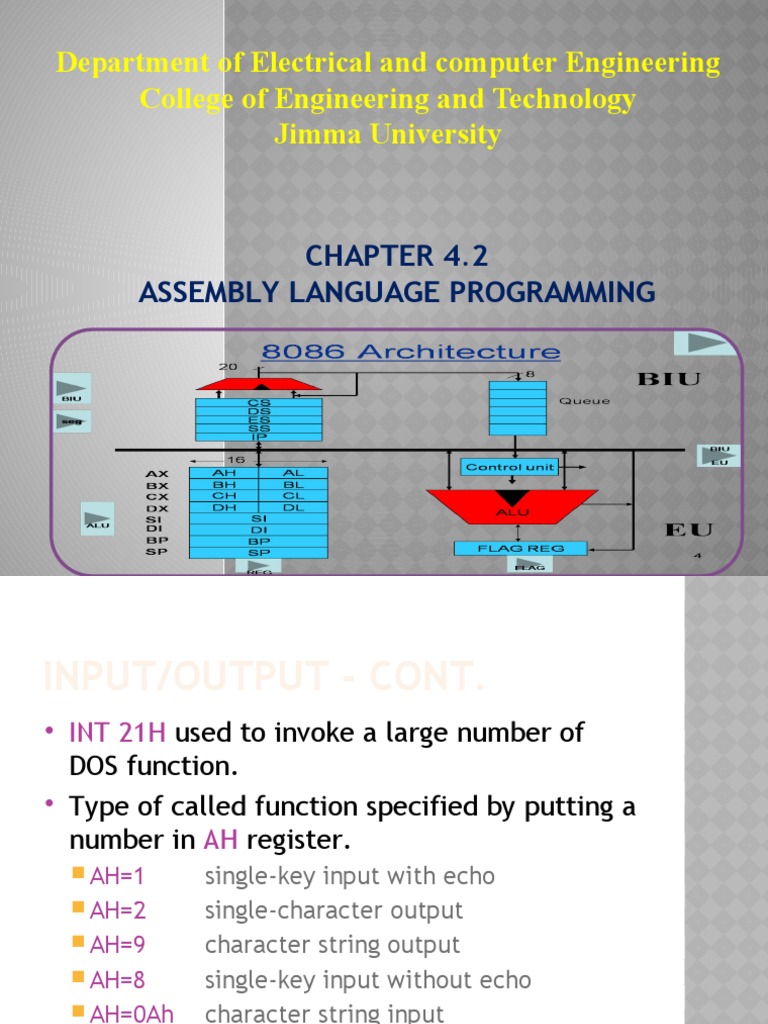 Chapter 4.2 Introduction To Assembly Language | PDF | String (Computer Science) | Assembly Language