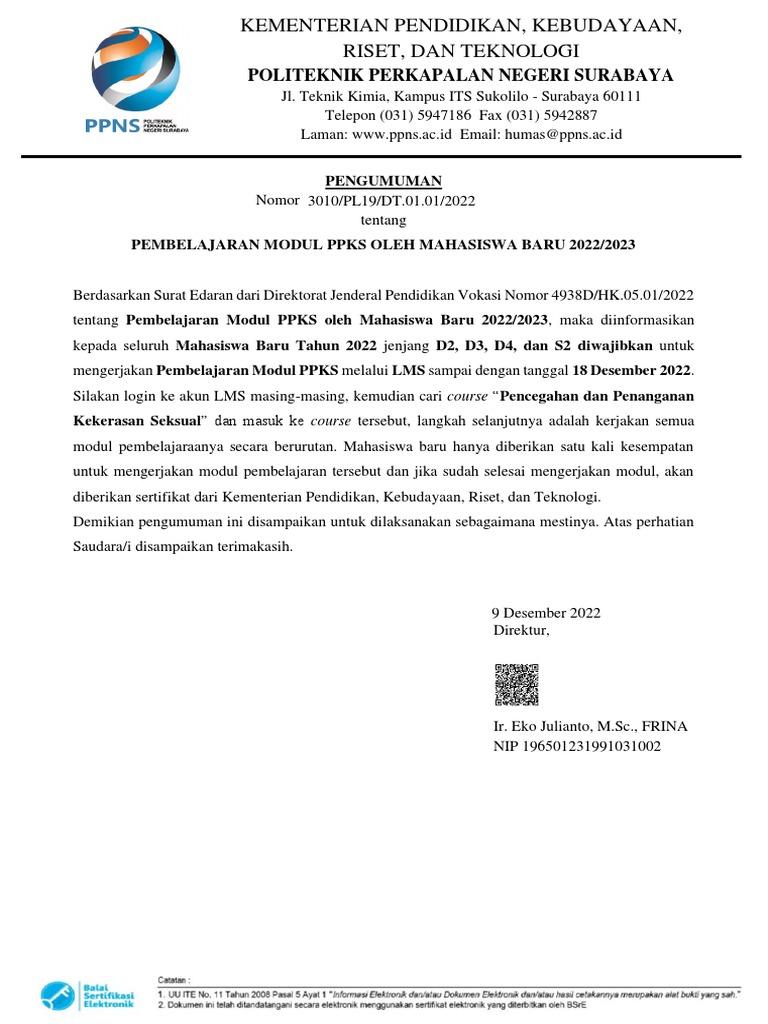 Modul PPKS Oleh Mahasiswa Baru | PDF