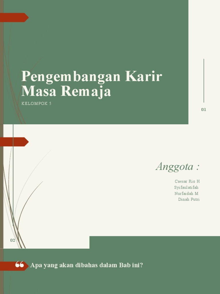 Tahap Remaja dalam Pengembangan Karir | PDF