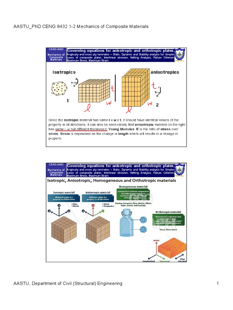 04 CENG8432 Governing Equations For Anisotropic and Orthotropic ...