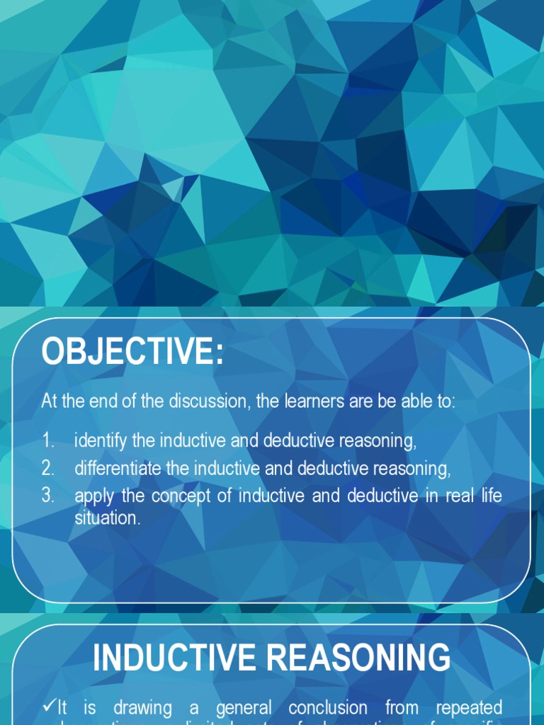 Lesson 1 | PDF | Deductive Reasoning | Inductive Reasoning