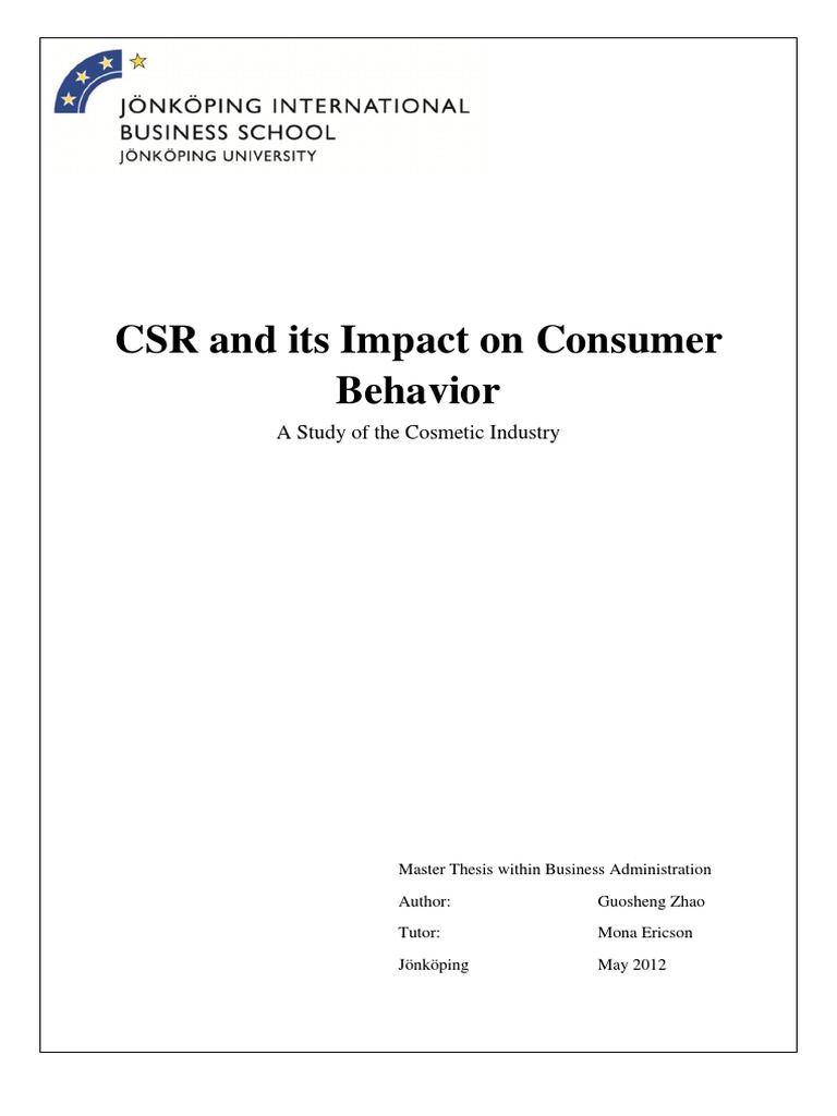 CSR's Influence on Cosmetic Consumers | PDF | Corporate Social ...