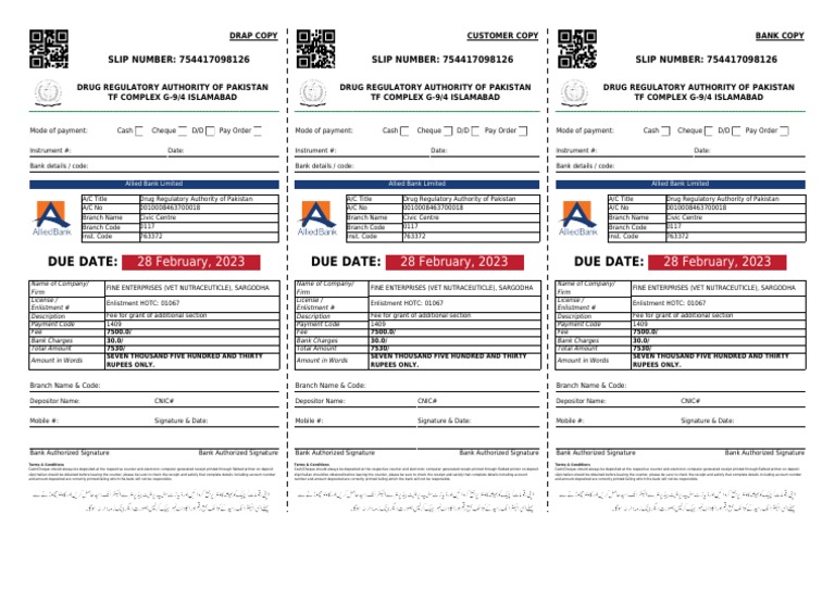 Addition of Section Fee | PDF | Cheque | Deposit Account