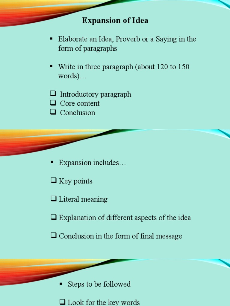 Guide to Expanding Ideas in Writing | PDF | Career & Growth
