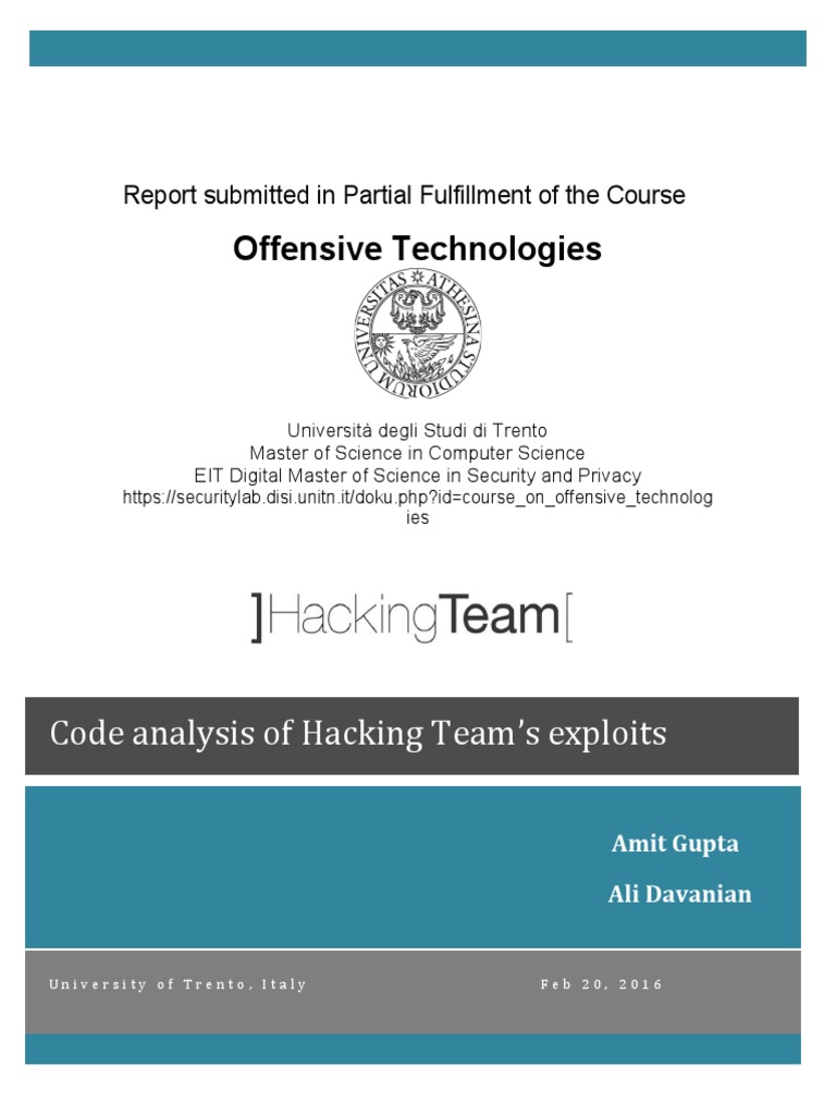 Codeanalysis Hackingteam | Descargar gratis PDF | Port (Computer Networking) | Library (Computing)