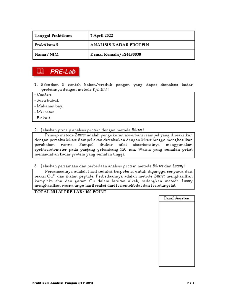 Analisis Kadar Protein Metode Kjeldahl | PDF | Kesehatan Holistik