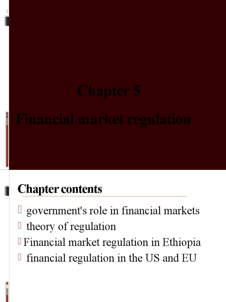 Chapter 5 Finacial Market Regulations | Download Free PDF | Banks ...