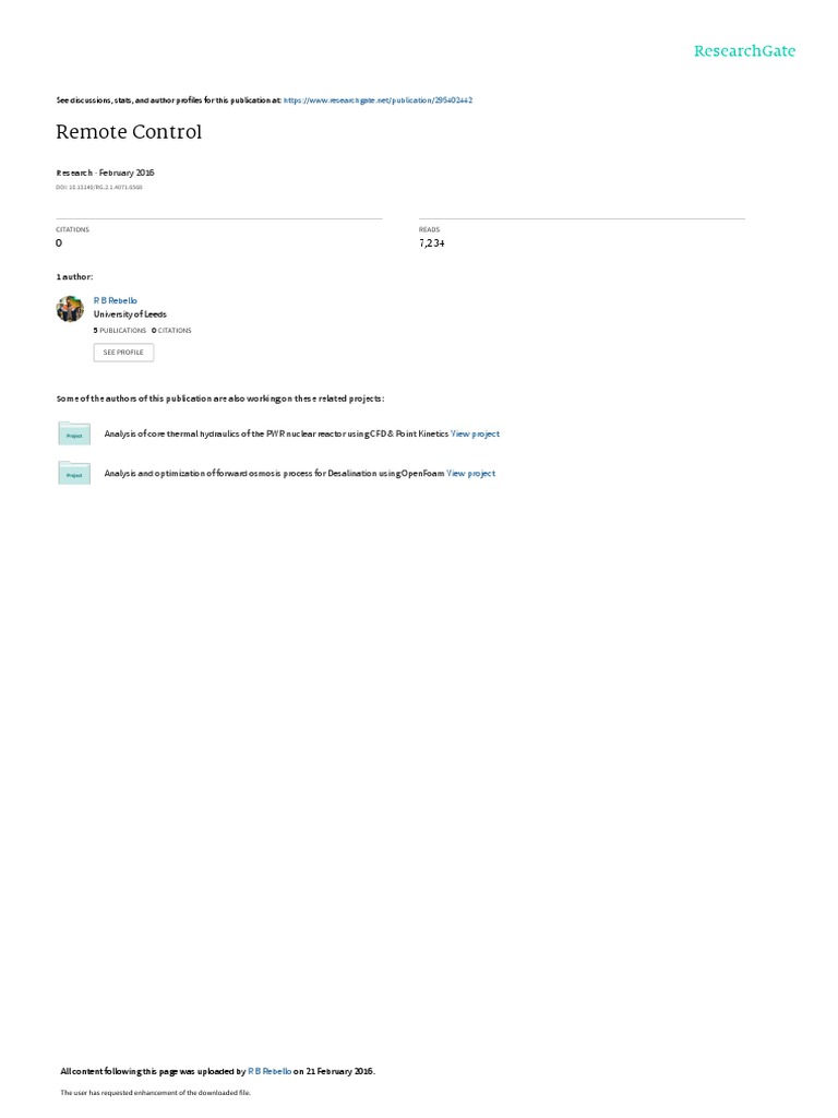 Remote Control For Car | PDF | Remote Control | Relay