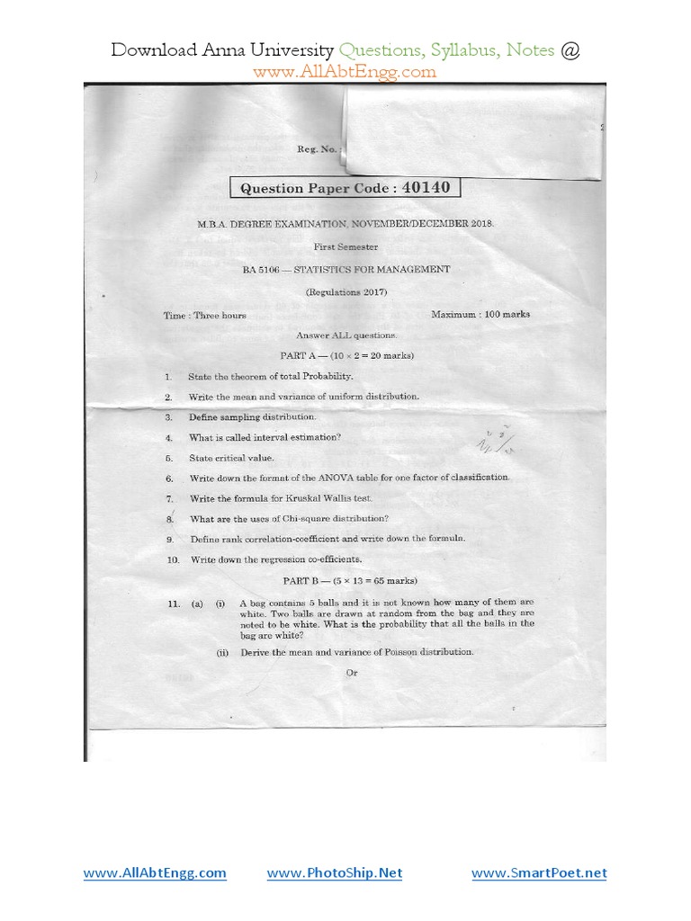 BA 5106 Old QP | PDF