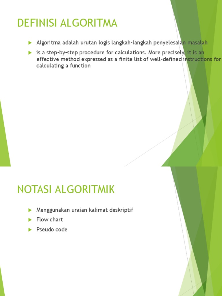 Pertemuan 1 (Algoritma) | PDF
