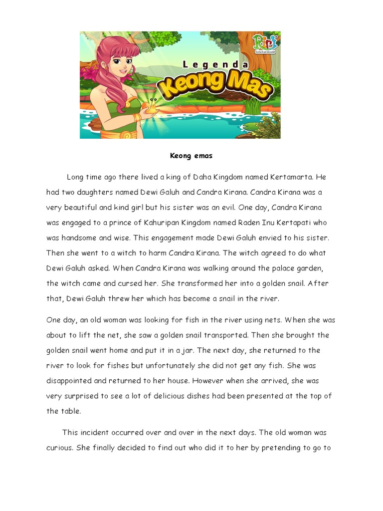 Keong Emas | PDF | Traditional Stories