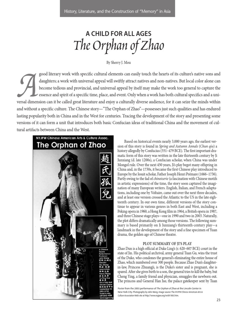 The Orphan of Zhao: A Child For All Ages | PDF | China | World Politics