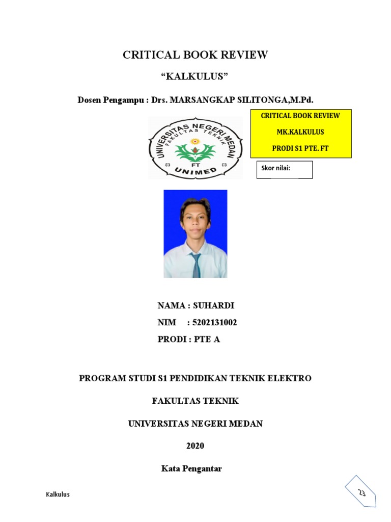 Critical Book Review: "Kalkulus" | PDF