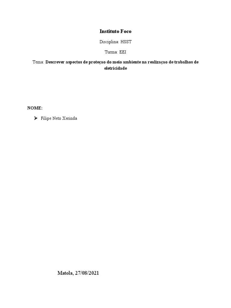 Trabalho de HST 2 | PDF | Métodos e Materiais de Ensino