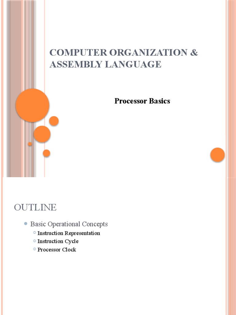 Computer Organization & Assembly Language Processor Basics | PDF | Central Processing Unit ...