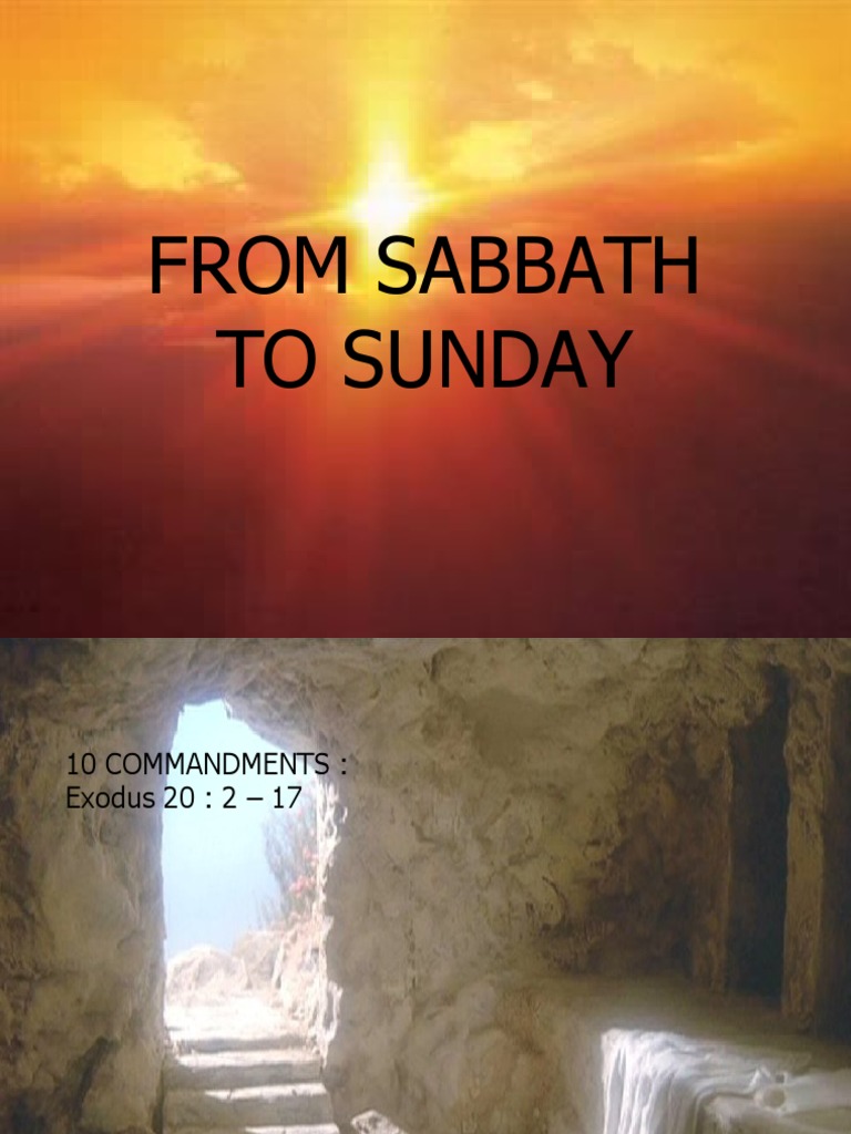 Transition from Sabbath to Sunday | PDF | Israelites | Covenant (Biblical)