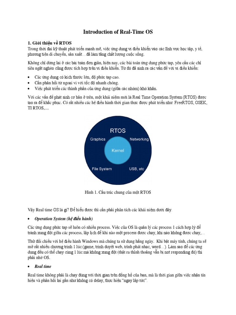 Introduction of Real-Time OS: 1. Giới thiệu về RTOS | PDF