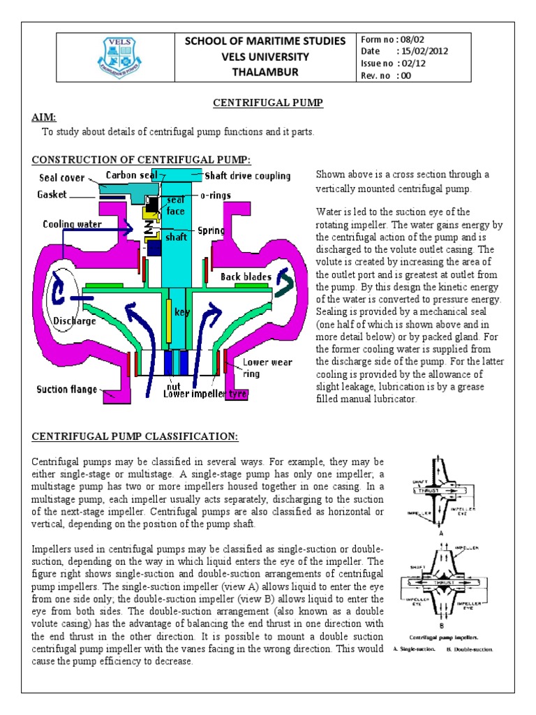 3c CENTRIFUGAL PUMP FAMILIARISATION | Download Free PDF | Pump | Machines