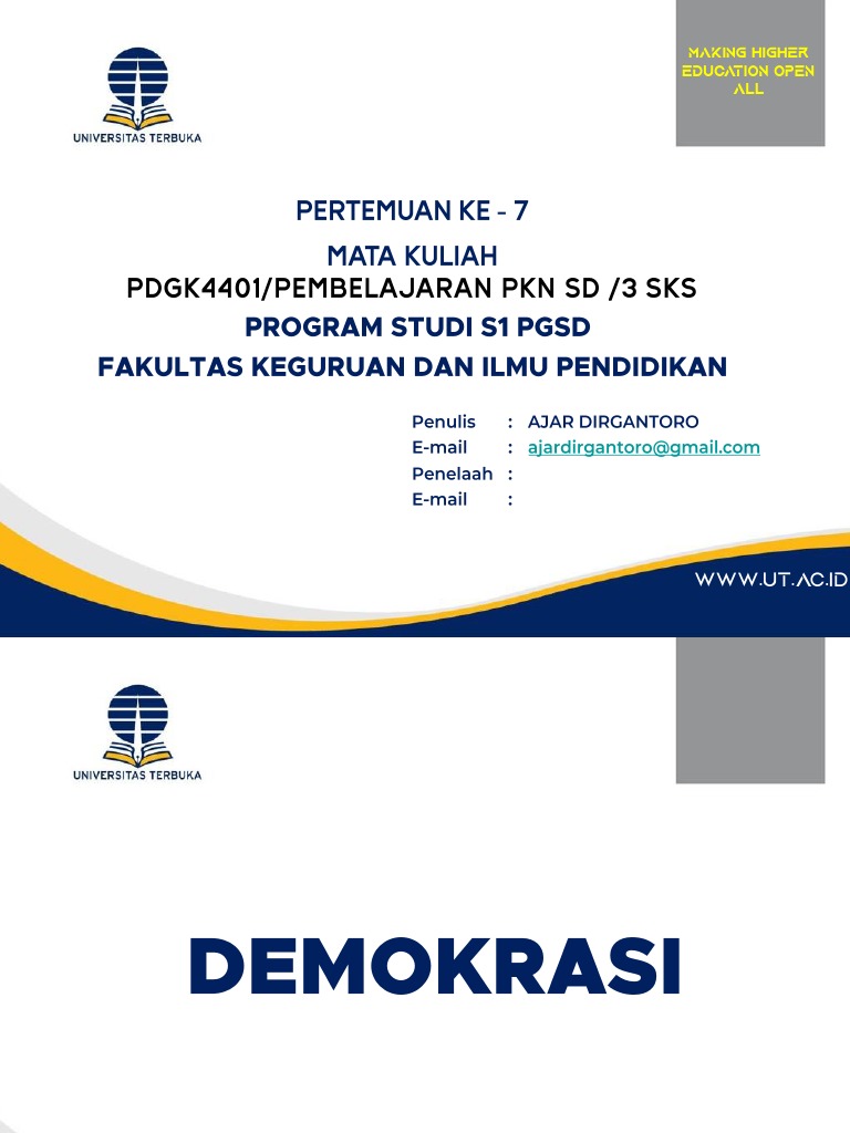 Ppt-Pdgk4401-Ajar-Pert - 7 | PDF