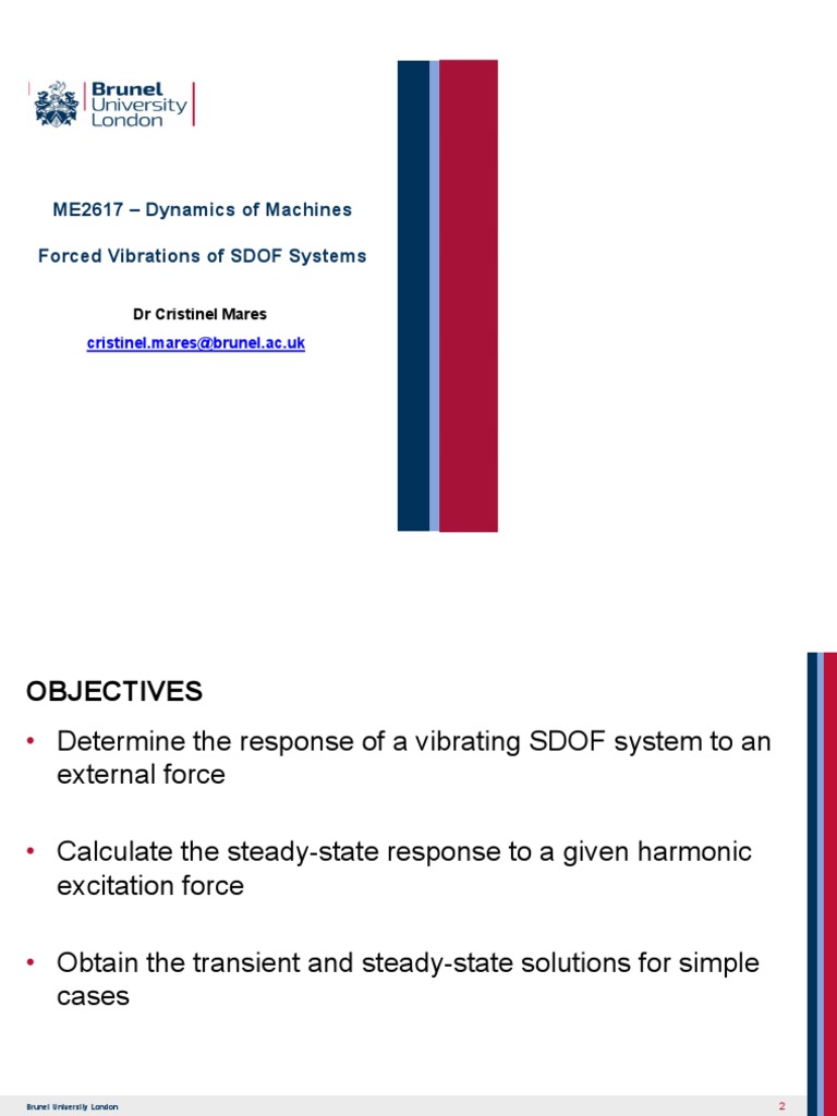 Lecture 3-ME2617 Forced Vibration of SDOF Systems | PDF | Oscillation ...