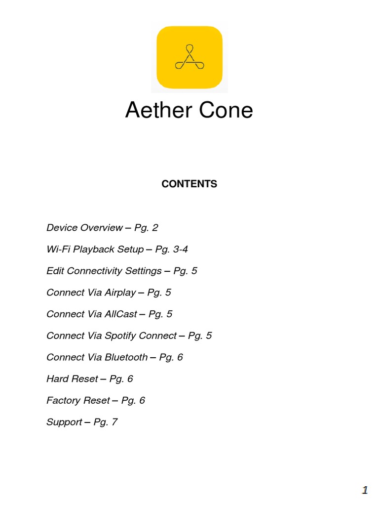 Aether Cone | PDF | Ac Power Plugs And Sockets | Wi Fi