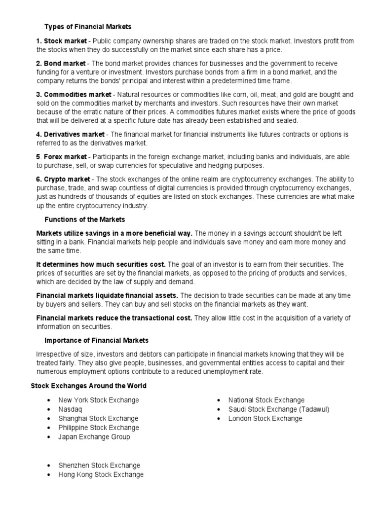 Financial Markets | PDF | Investment Fund | Hedge Fund