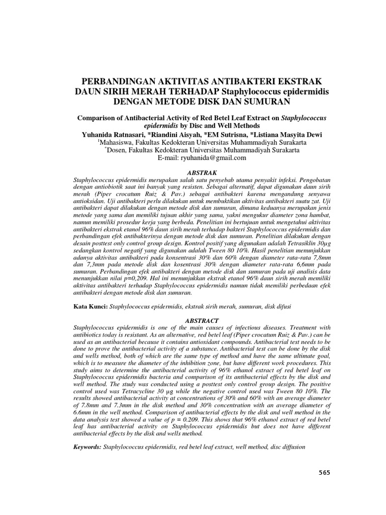Keunggulan Disc Diffusion | PDF