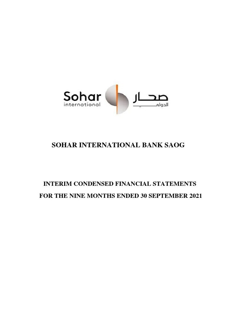 Sohar International Bank Saog: Interim Condensed Financial Statements ...