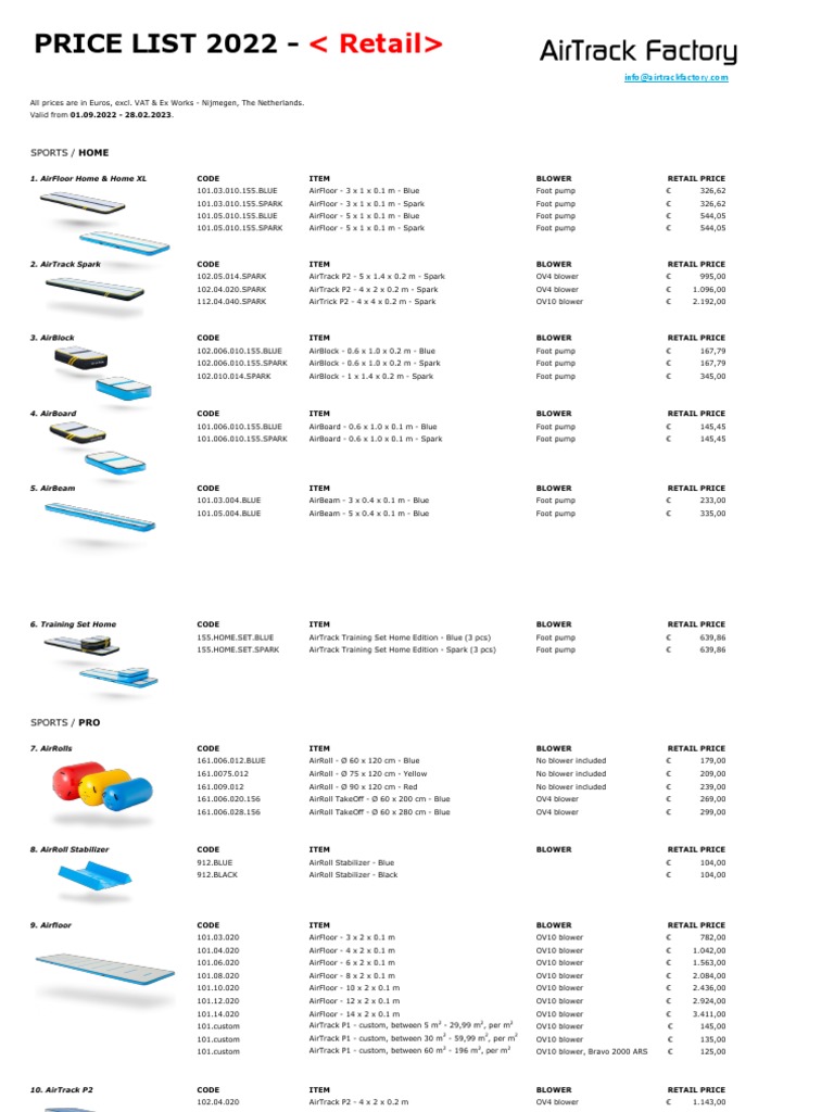 ATF - Price List Retail 09-2022 | PDF | Automotive Industry | Land Vehicles