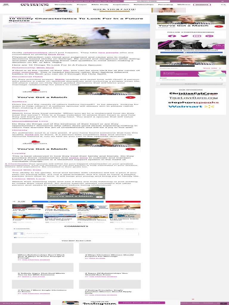 10 Godly Characteristics To Look For in A Future Spouse You've Got A ...