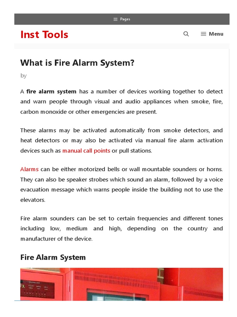What Is Fire Alarm System | PDF | Equipment | Manufactured Goods