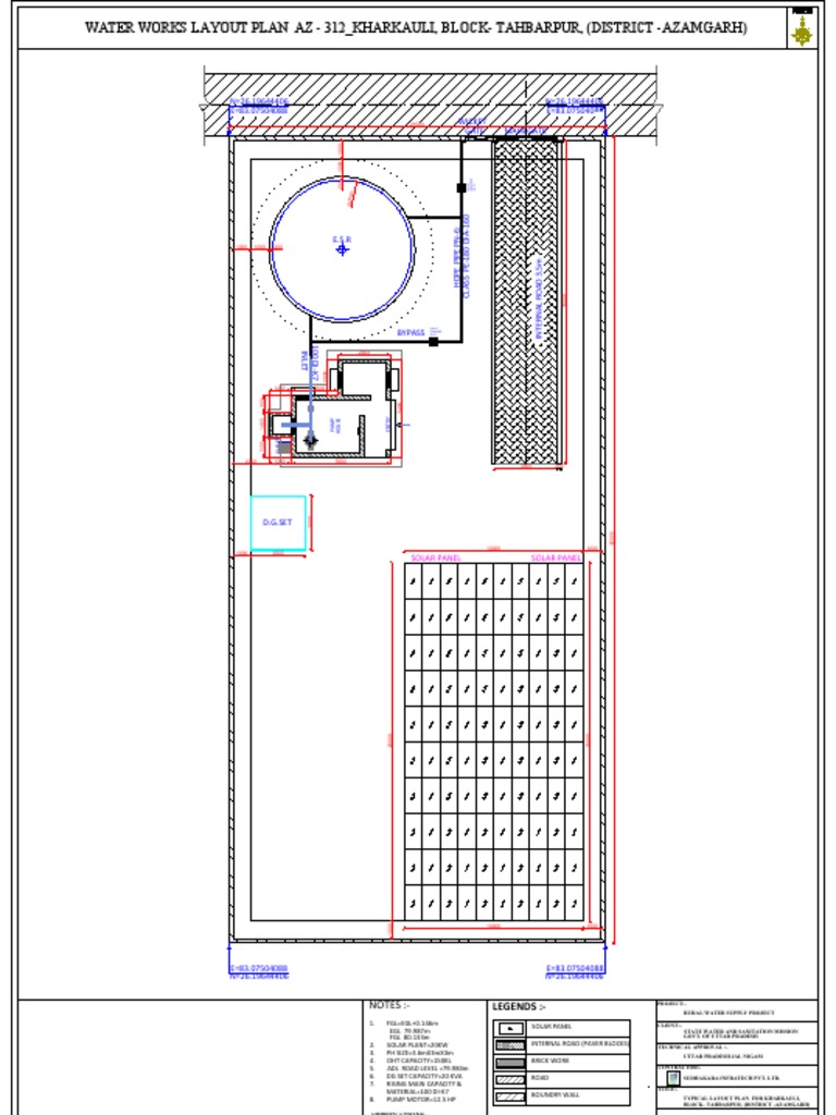 Water Works Layout Plan for Providing Drinking Water Supply to ...