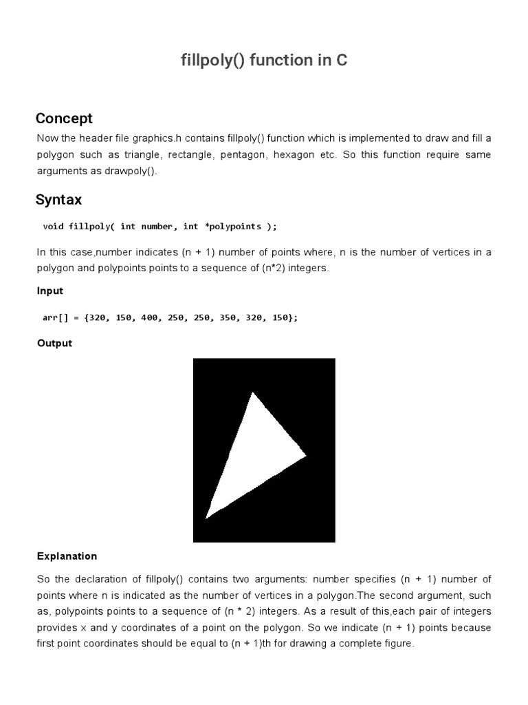 fillpoly() function in C | PDF