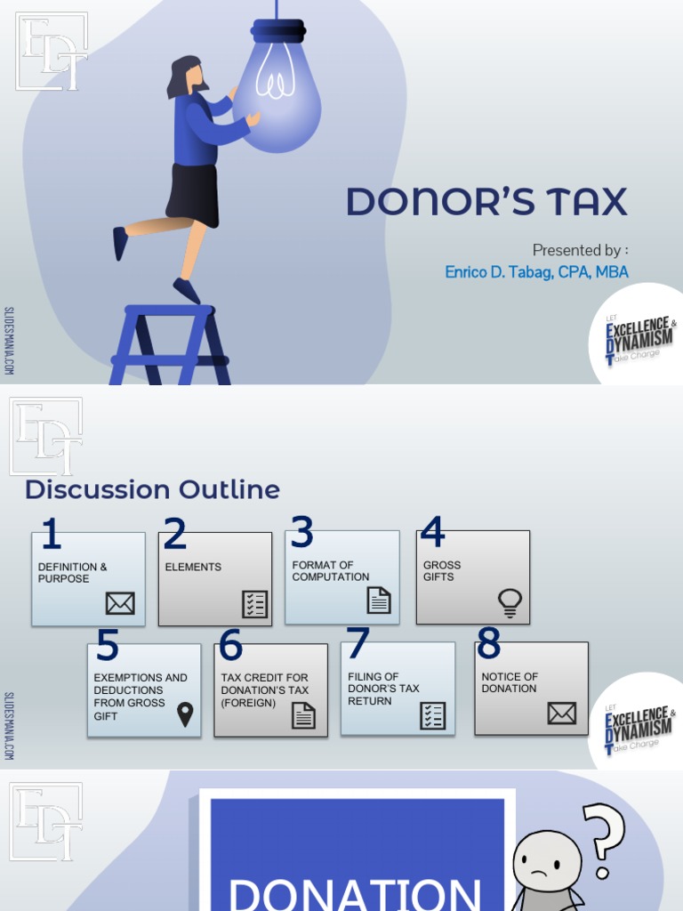 Donors Tax | PDF | Donation | Taxes