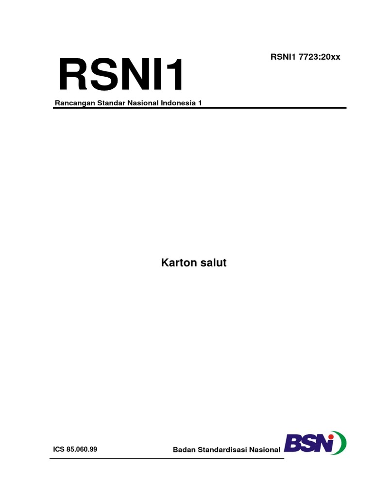 RSNI1 7723 Karton Salut | PDF
