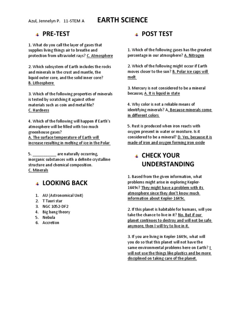 ELS Week 1 | PDF | Earth | Atmosphere