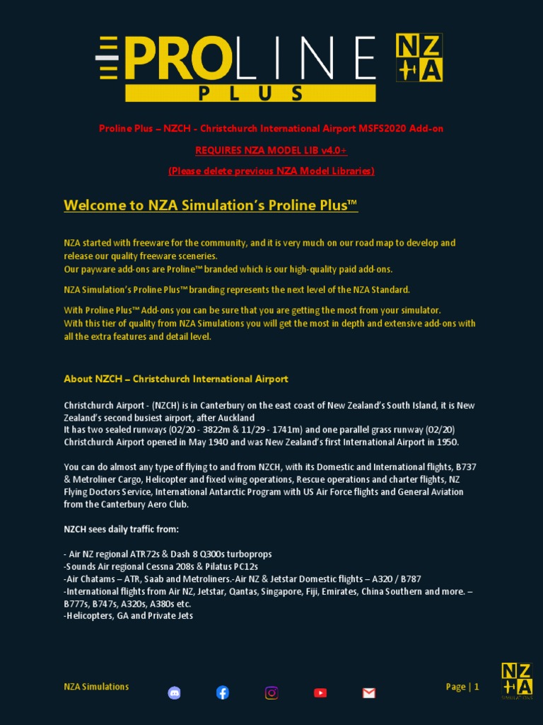 NZA Simulations NZCH Christchurch Readme | PDF | Airport | Air Traffic Control
