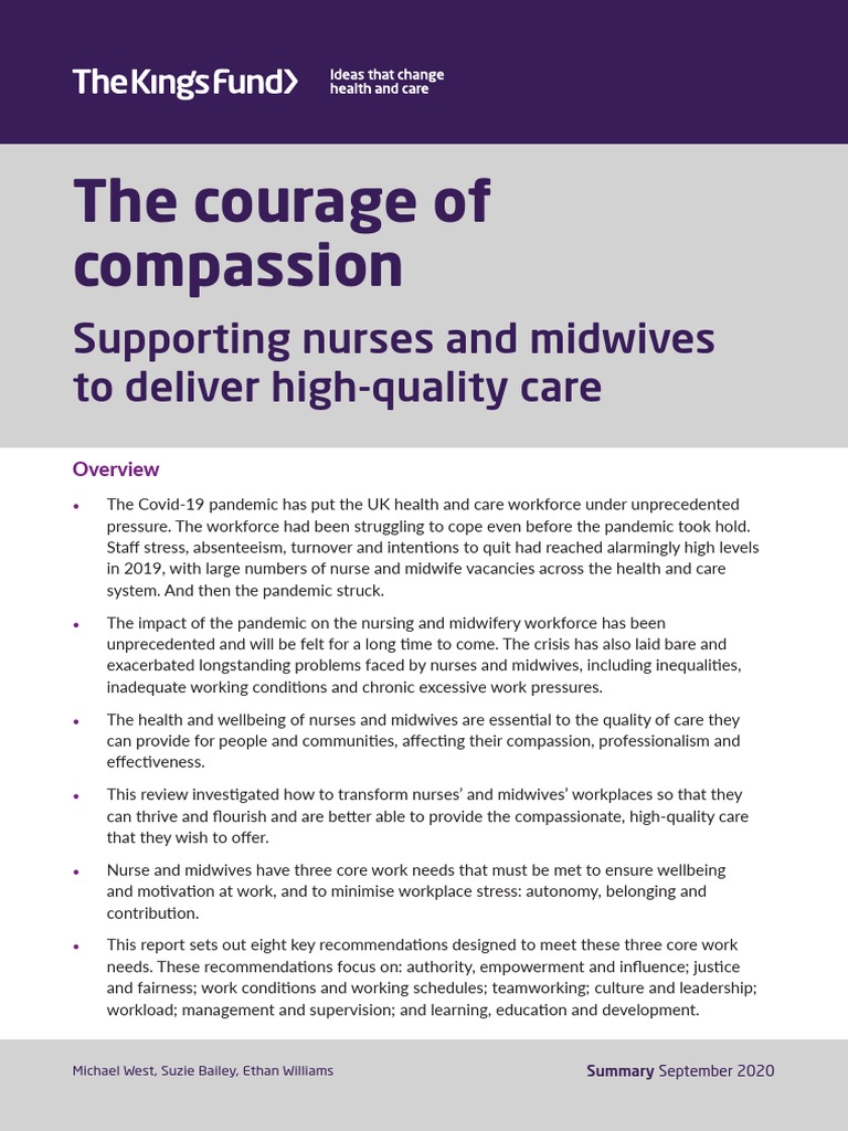 The Courage of Compassion Summary - Web - 0 | PDF | Nursing | Midwife
