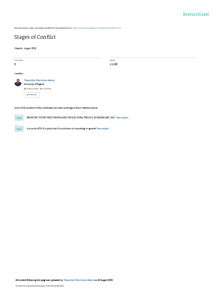 Stagesof Conflict | PDF | Peacekeeping | Ceasefire