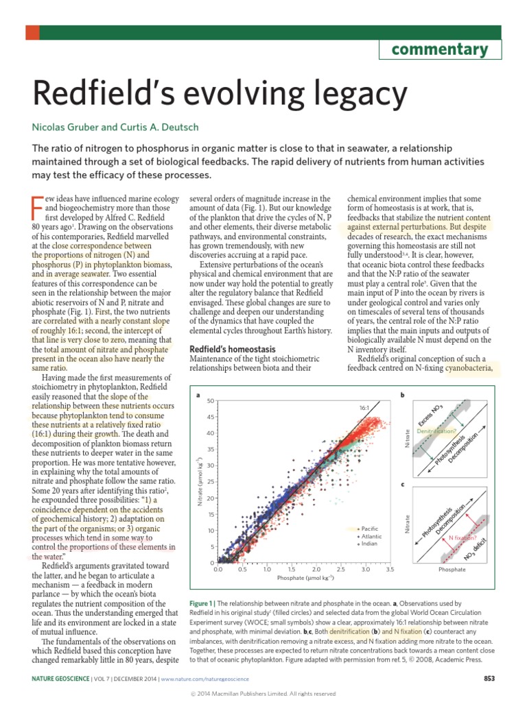 Redfield Ratio Commentary | PDF | Phytoplankton | Oceans