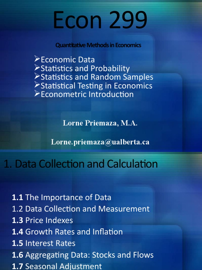 An Introduction to Quantitative Methods in Economics: Analyzing Economic Data through Statistics ...